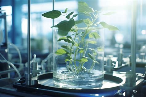 Premium Photo Plant In The Biotechnology Laboratory