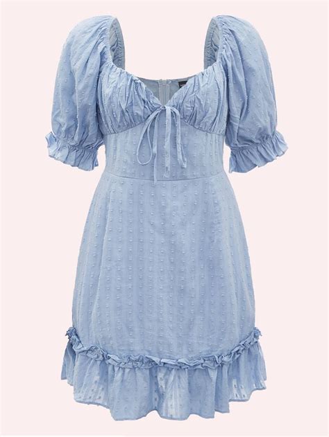Babado Plissado Bainha de Ruffle Zíper Busto Ruched Simples Boho Vestido Ideias de vestido