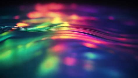Premium Photo Rainbow Coloured Neon Matrix Code On Black Backgrounda