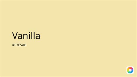 Vanilla Color Hex Code Palettes And Meaning