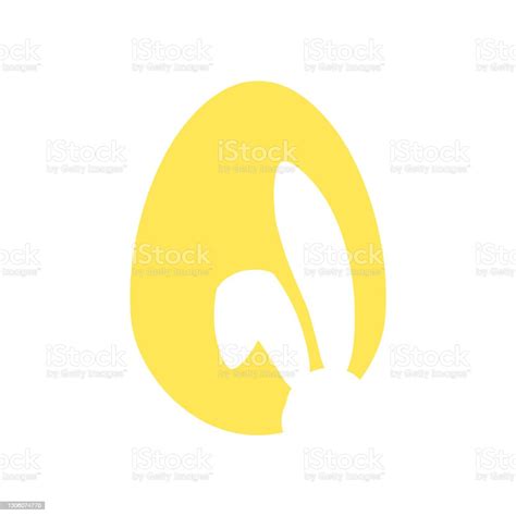 파스텔 배경에 귀여운 달걀과 토끼 귀 실루엣이있는 해피 부활절 카드 또는 포스터 심플한 미니멀한 디자인 벡터 가득 찬에 대한 스톡 벡터 아트 및 기타 이미지 Istock