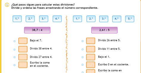 De Primaria Ceip Andalucia Divisi N De Un N Mero Decimal Entre Un Natural