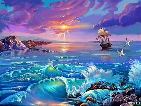 Wallpaper Embarcacion Oceano Cuadro Descargar Imagen De Fondo Gratis