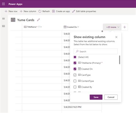 Dataverse テーブルを編集するか、夢カードのコンテンツを作成または追加する Microsoft Learn