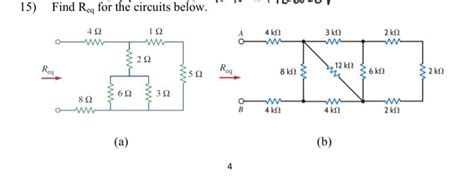 Solved Find Rcq For The Circuits Below A B Chegg Com