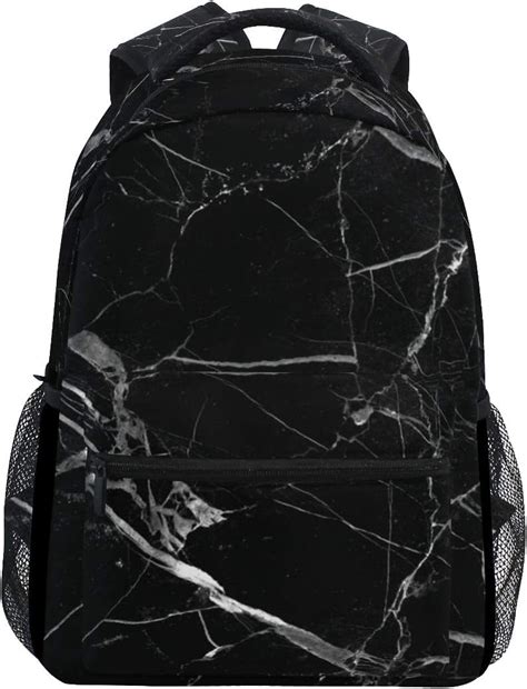 Top Kevin Black Marble Backpack Laptop Backpack Cute Bookbag Tablet Bag Funny Bag Laptop Bag