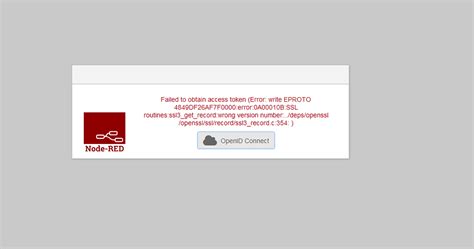 node red failed to obtain access token openflow openiap