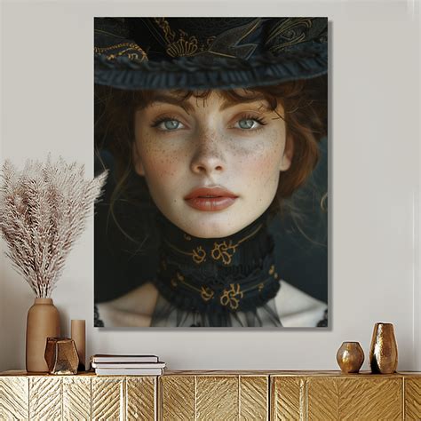 Winston Porter Black Fashion Woman Rococo Revival Fashion Woman Wall