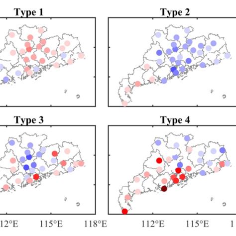 Spatial Distribution Of Daily Summer Precipitation Under Four Weather