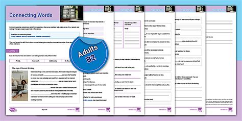 Connecting Words Worksheet Adults B2 Profesor Hizo