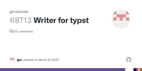 Writer For Typst · Issue 8713 · Jgmpandoc · Github