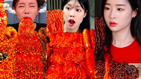 Carbo Spicy Chicken Noodles Chicken Mukbang Asmr Youtube