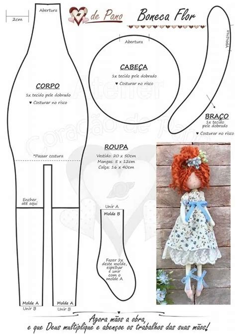 Fabric Doll Pattern Diy Rag Dolls Doll Making Patterns