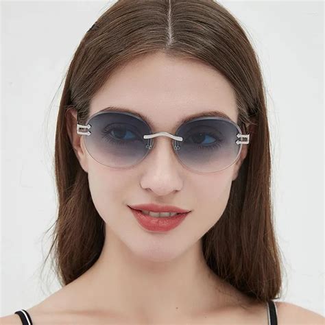 Gafas De Sol Retro Únicas Redondas Mujeres Hombres Vintage Aleación Sin