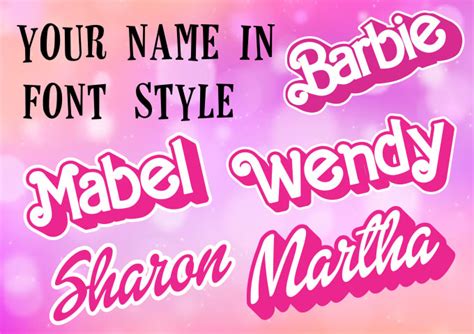 Turn Your Name Into Barbie Font Style By Josmellr Fiverr
