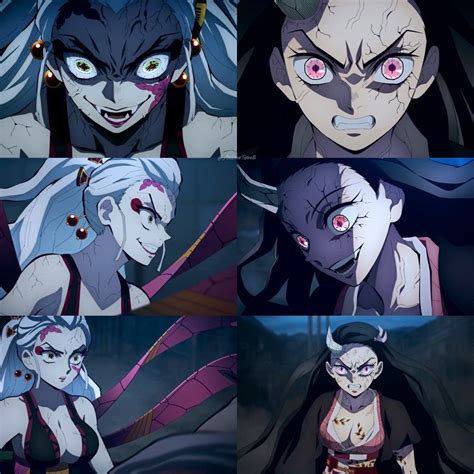 Anime Demon Character With Expressive Facial Expressions And Hair Colors