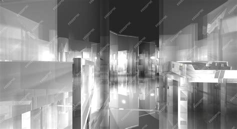 3d 렌더링 직장 현대적인 사무실 인테리어 계단 비즈니스 빌딩의 깨끗한 공간 프리미엄 사진