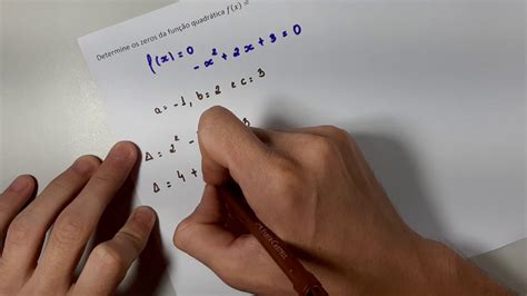 Determinação dos Zeros da Função Quadrática YouTube