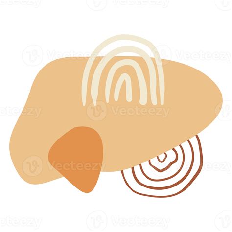 Abstract Beige Boho Blob Shape 11458962 Png
