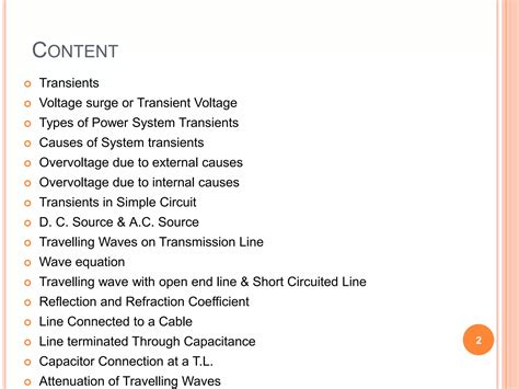 transient in power system pptx physics science