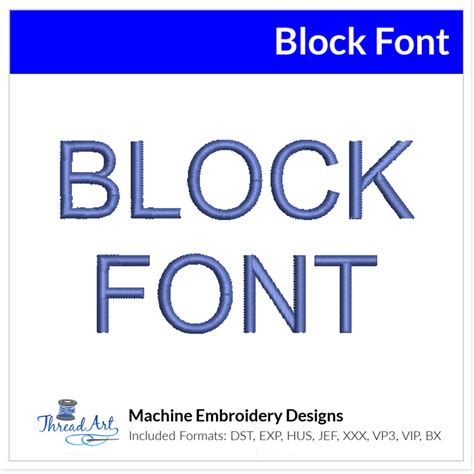 Block Font Machine Embroidery Design Set Alphabet Letters Bx Font —