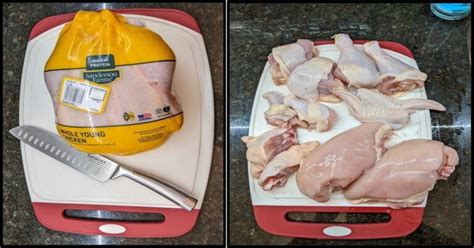 How To Cut Up A Full Chicken The Easy Way 6 To 12 Pieces