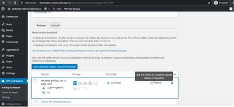how to migrate wordpress website using wpvivid backup plugin the
