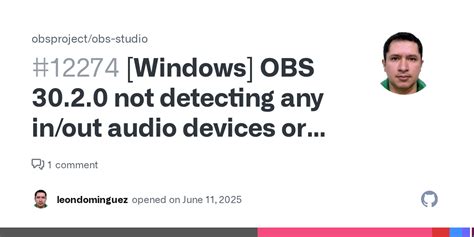 [windows] obs 30 2 0 not detecting any in out audio devices or virtual