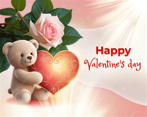 การ์ดวันวาเลนไทน์แสนโรแมนติกพร้อมช่อกุหลาบ เทมเพลตดาวน์โหลดฟรีบน Pngtree