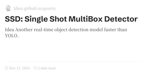 Ssd Single Shot Multibox Detector