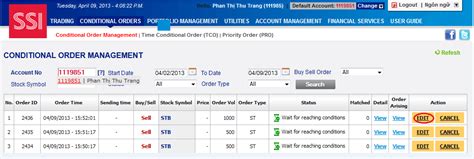 Conditional Order