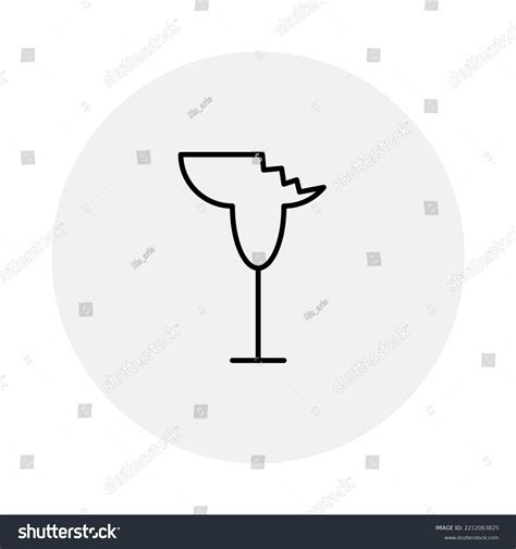 Crushed Wineglass Goblet Glass Icon On Stock Vector Royalty Free