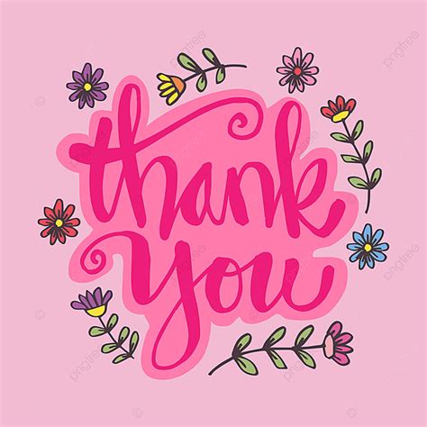 Thank You Hand Lettering Poster Abstract Art Brush Png And Vector