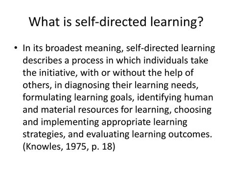 Self Directed learning - ppt download