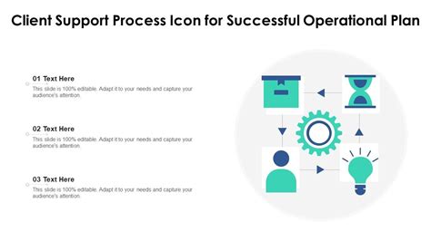 Client Support Process Icon For Successful Operational Plan Ppt PowerPoint Presentation File