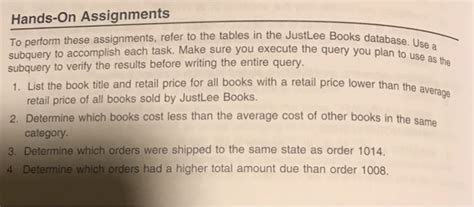 solved hands on assignments to perform these refer to the