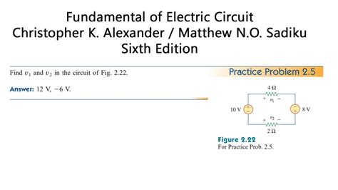 Practice Problem 2 5 Fundamentals Of Electric Circuits Youtube
