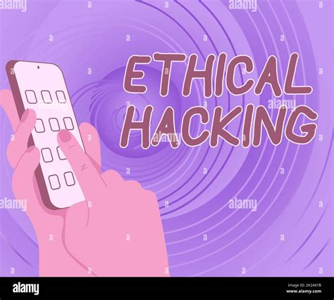 Hand Writing Sign Ethical Hacking Business Approach Act Of Locating