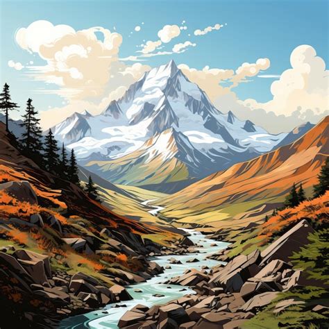 Premium Vector Isometric Vector Denali Sable Pass On White Background