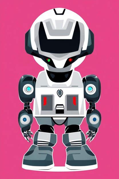 Premium Ai Image 2d Robot Design Skillfully Drawn To Bring A Touch Of