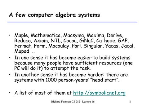 Ppt System Issues Constructing A Computer Algebra System Powerpoint