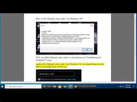 Fix CreateProcess Returned 5 While Playing Valorant On Windows 10 YouTube