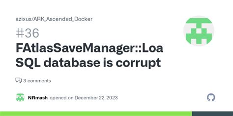 fatlassavemanager loadoperationsql sql database is corrupt · issue