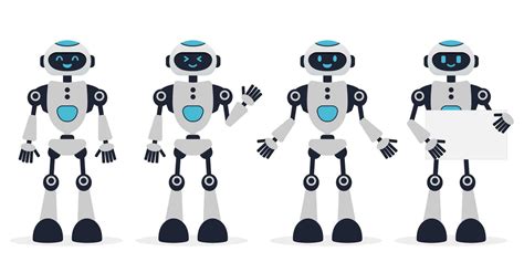 Robot Chat Bot Neural Network Ai Servers And Robots Technology Set