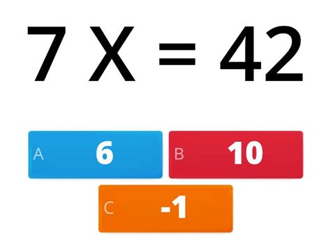 Solving Linear Equation Quiz