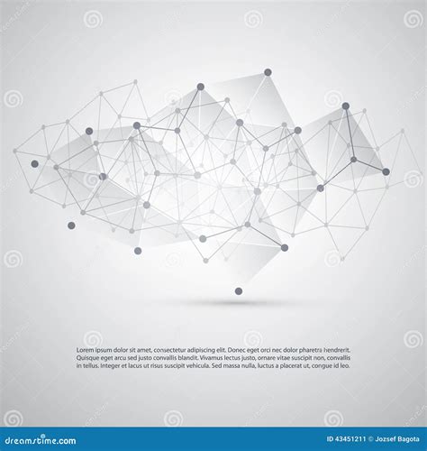 Connections Molecular Global Business Network Design Abstract Mesh Background Stock Vector
