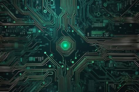 Premium Ai Image Technology Abstract Circuit Board Texture Background