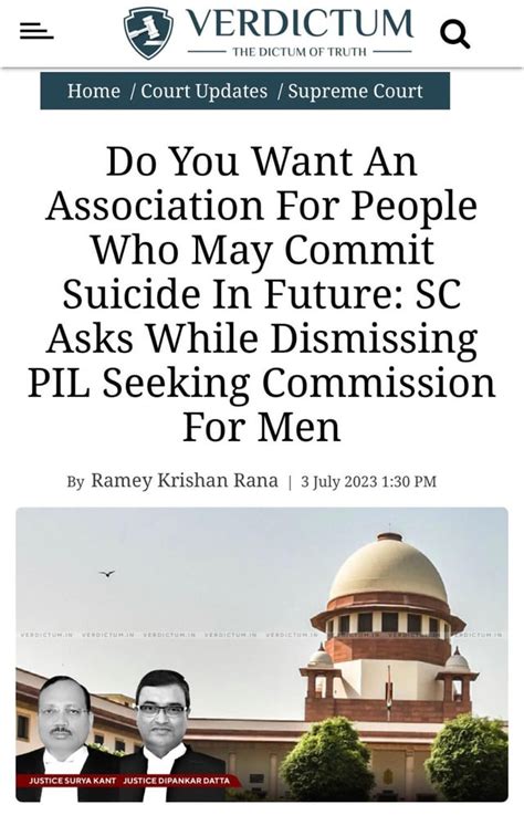 Supreme Court Rejects To Entertain Pil For National Commission For Men