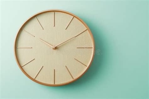 The Image Features A Part Of A Plain Analog Wall Clock Against A Trendy