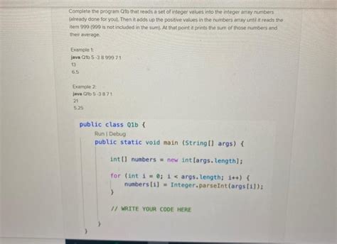 Solved Complete The Program Q1b That Reads A Set Of Integer